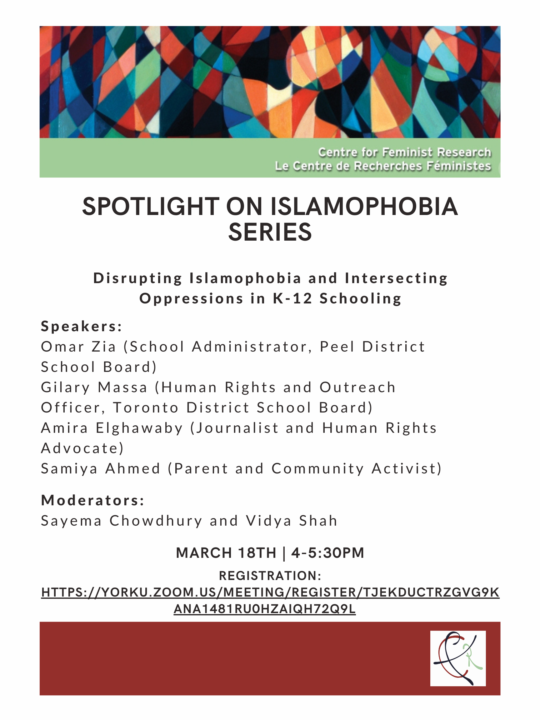 Spotlight on Islamophobia Series | Centre for Feminist Research