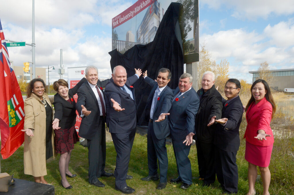 York U, City of Markham unveil official signage at future campus - YFile