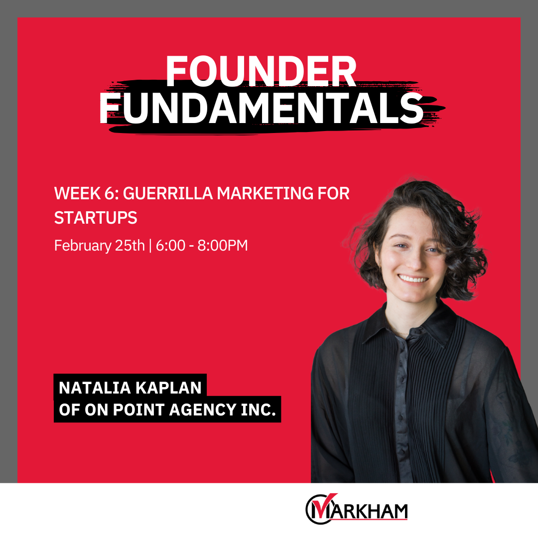 Founder Fundamentals Workshop Series - Guerrilla Marketing for Startups - YSpace
